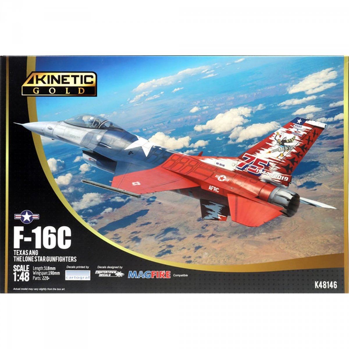 Kinetic K48146 General Dynamics F-16 C - Texas ANG (The Lone Star ...