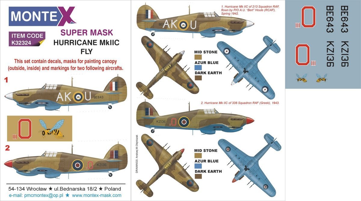 Montex K32324 HURRICANE IIC 1 32 - scale 1:32 - Super Mask - Montex ...