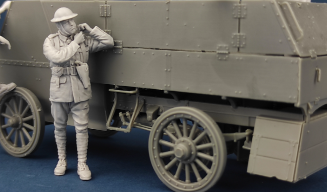 Copper State Models F35-030 Canadian Motor MG Brigade Officer putting ...