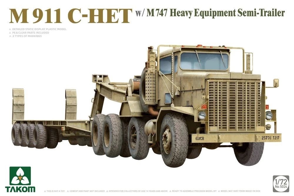 Takom 5024 M911 C-HET w M747 Heavy Equipment Semi-Trailer 1 72 - auf ...