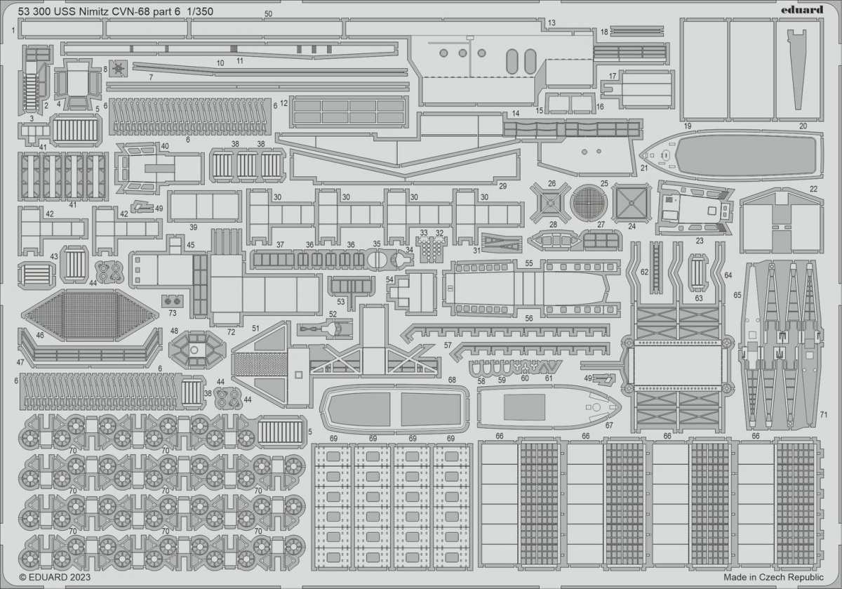 Eduard 53300 USS Nimitz CVN-68 part 6 Trumpeter 1 350 - scale 1:350 ...