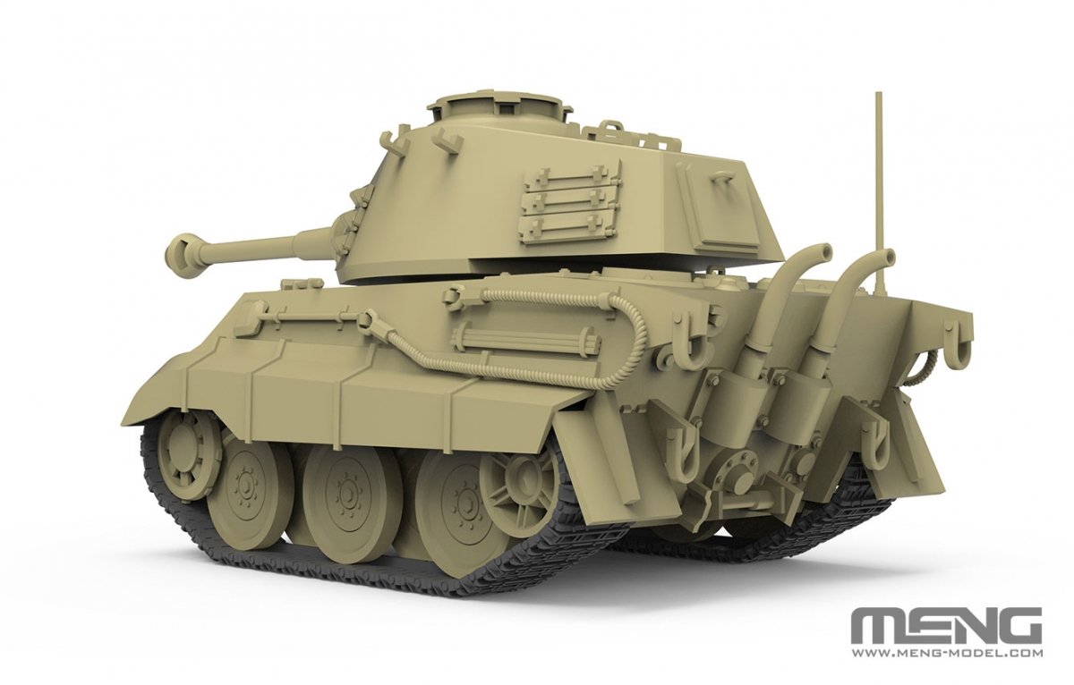 Meng Model WWT-021 World War Toons King Tiger (Henschel Turret) German ...
