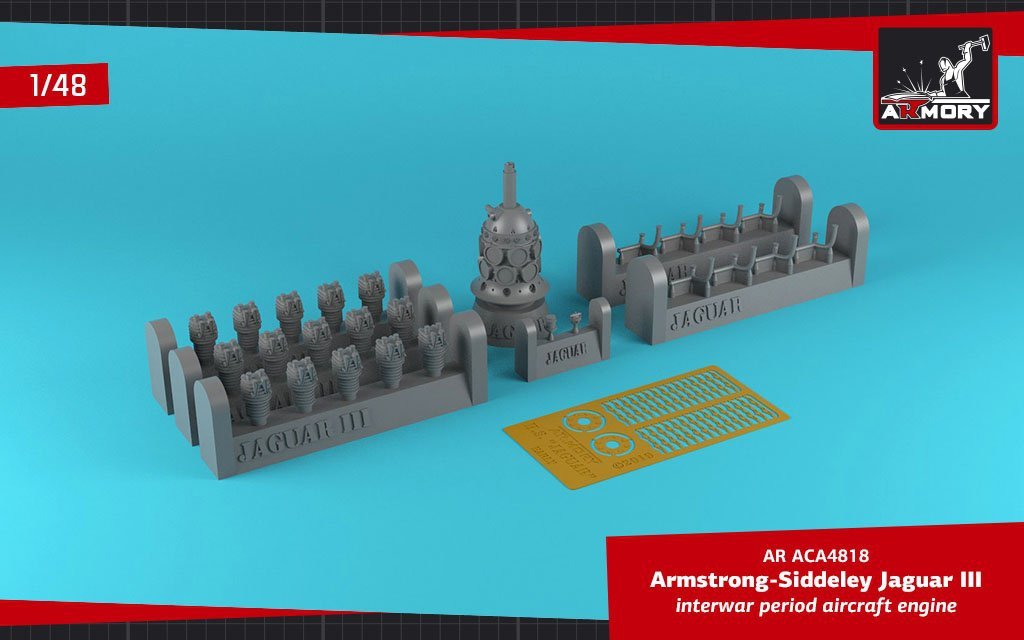 Armory Models ACA4818 A.S. Jaguar-III aircraft engine 1 48 - Armory ...