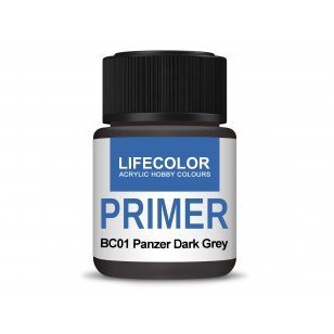 Lifecolor BC01 Acrylic Primer Panzer Dark Grey 22ml - Lifecolor ...