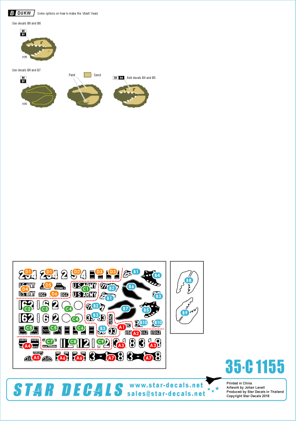 Star Decals 35-C1155 DUKW on Iwo Jima 1 35 - WW2 USA - scale 1 35 ...