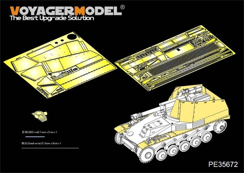Voyager Model PE35672 WWII German self-propelled howitzer Wespe Fenders ...