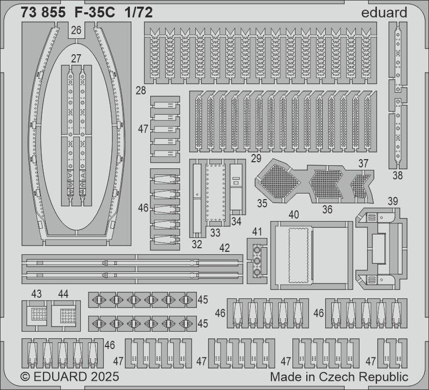 Eduard BIG72188 F-35C for TAMIYA (general set, RAM coating, canopy ...