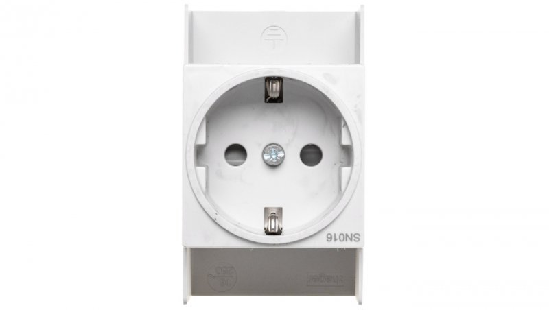 Gniazdo modułowe Schuko 1 16A 250V AC na szynę I kl. izolowane SN016 ...