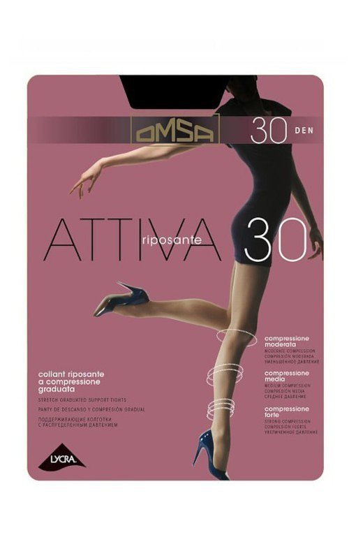 Rajstopy Omsa Attiva 30 den 2-5 - Rajstopy medyczne - nbielizna.pl