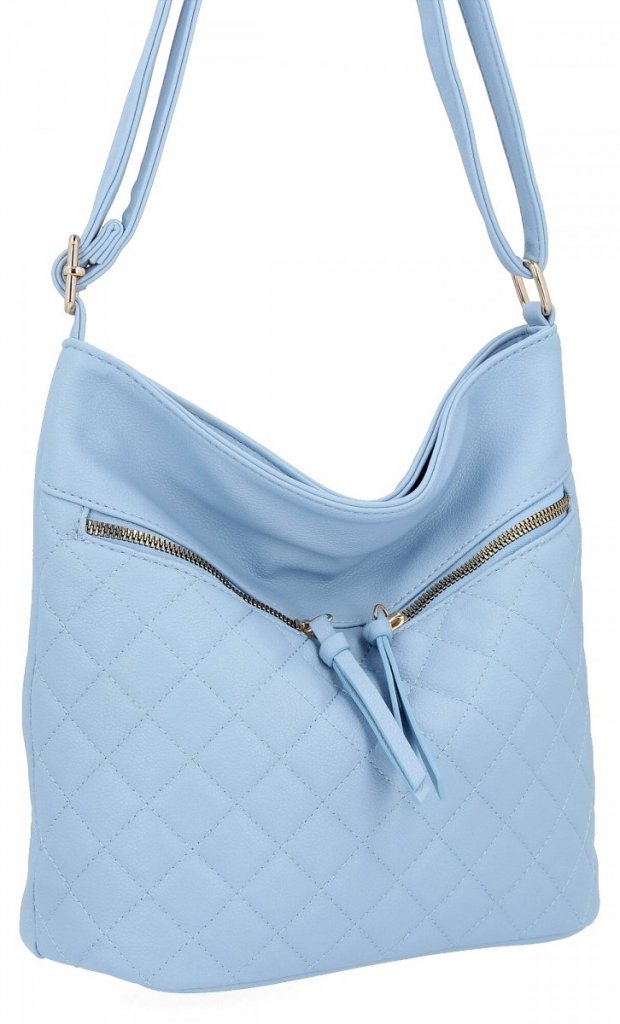 Pikowana Torebka Damska Listonoszka firmy Herisson 1052L2091 Błękitna ...