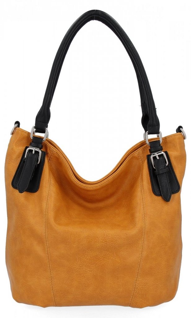 Uniwersalna Torebka Damska XL firmy Hernan HB0388 Żółta - Panitorbalska.pl