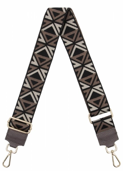 Modny Pasek Do Torebki Geometric PA005 Szary - Panitorbalska.pl