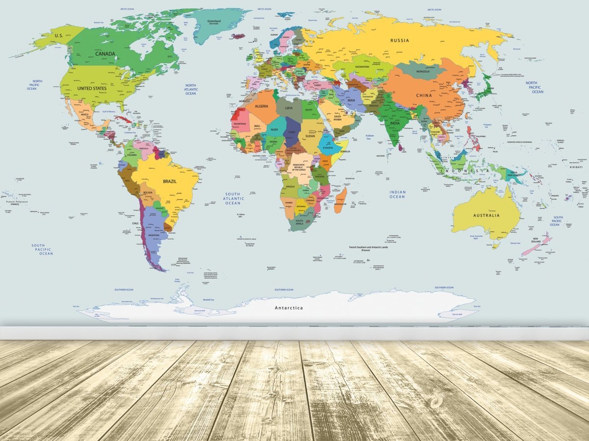 Fototapeta World Map Mapa Świata tapeta papierowa