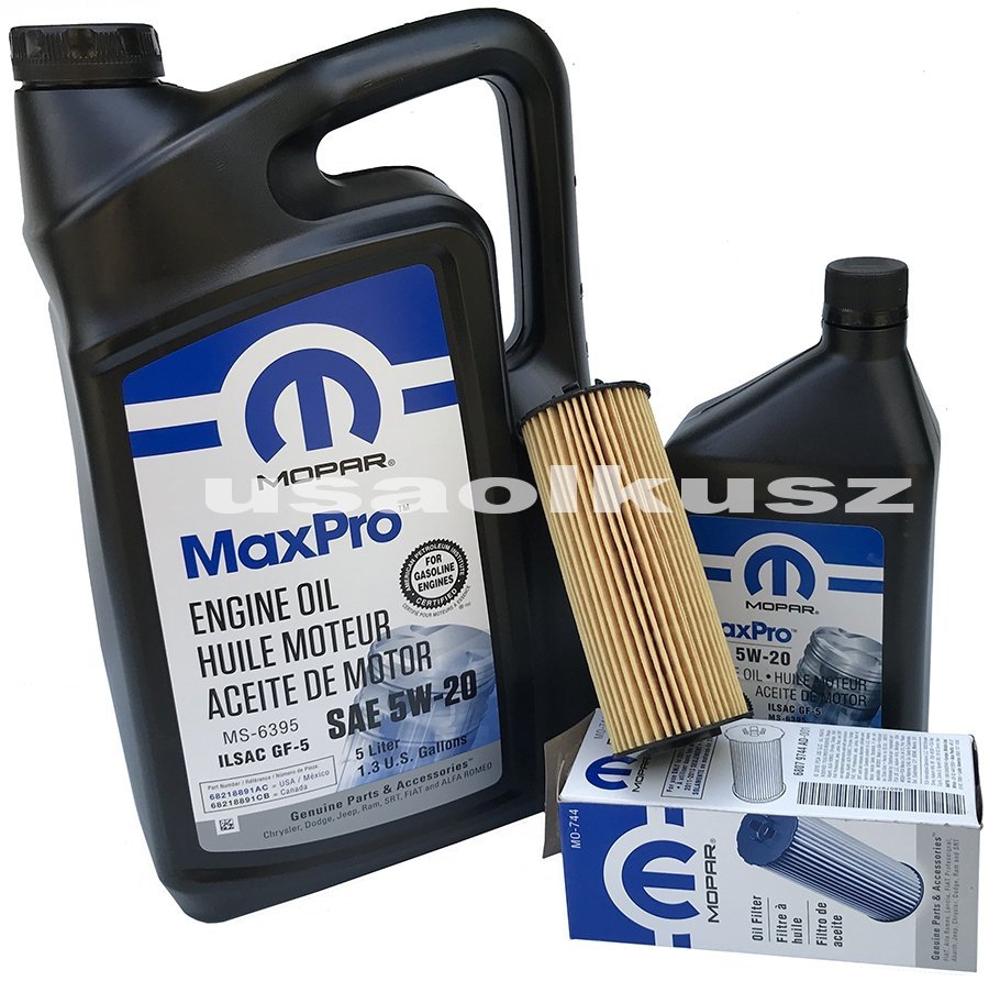 Olej MOPAR 5W20 oraz oryginalny filtr Dodge Journey 3,6 V6 -2013 ... Olej MOPAR 5W20 oraz oryginalny filtr Dodge Journey 3,6 V6 -2013 ...
