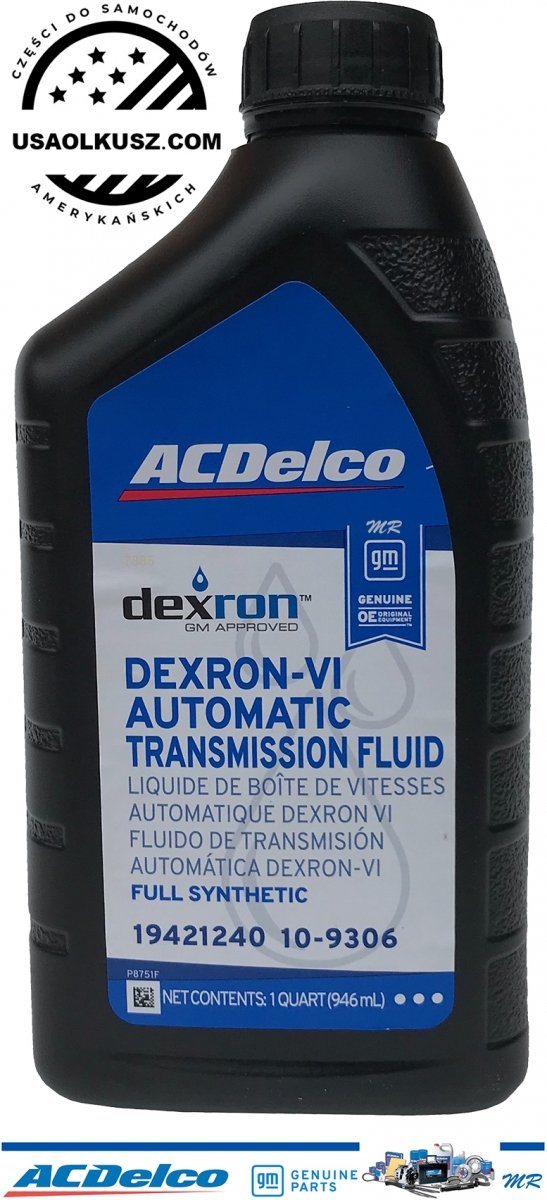 Olej automatycznej skrzyni biegów DEXTRON VI ACDelco 10-9306 - Skrzyni ...
