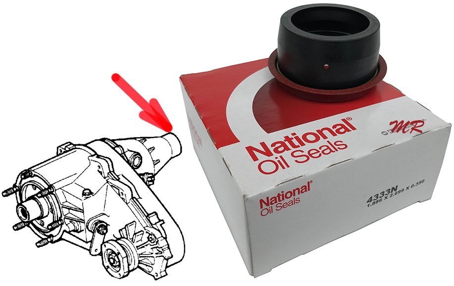 Uszczelniacz reduktora - wał tylny Ford Bronco 1987-1996 exc. Worner ...