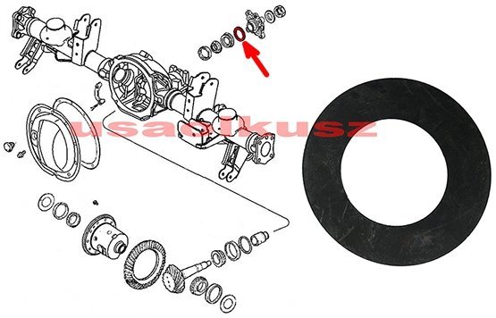 Odrzutnik oleju tylnego mostu DANA 44 226MM MOPAR Jeep Grand Cherokee ...