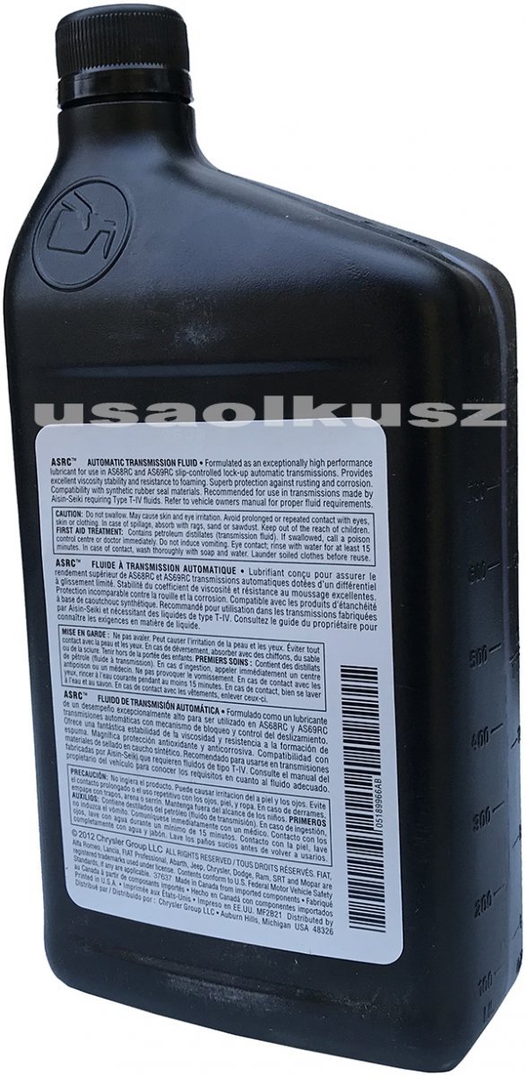 Olej ASRC skrzyni Aisin AS69RC AS68RC 6-speed Dodge RAM - do skrzyń ...