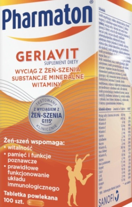 Pharmaton GERIAVIT 100 tabletek | Polskimarket.nl