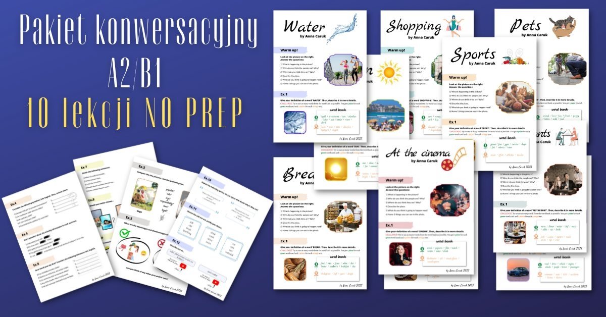 ZESTAW NO-PREP | A2 B1 | 10 LEKCJI - Wszystkie
