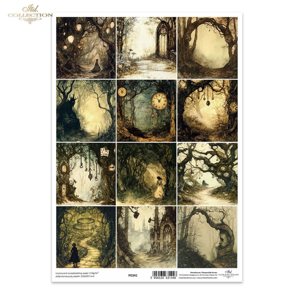translucent scrapbooking paper P0341 Alice's Magic - A tale of a world ...