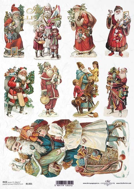 Rice paper R1301 - Vintage, Santa Claus