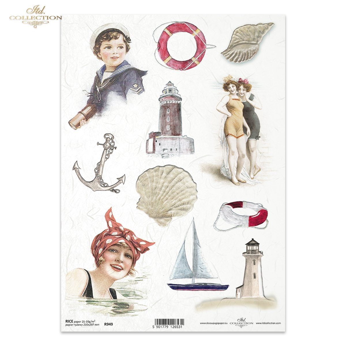 Rice paper R949 - decoupage paper * nautical themes