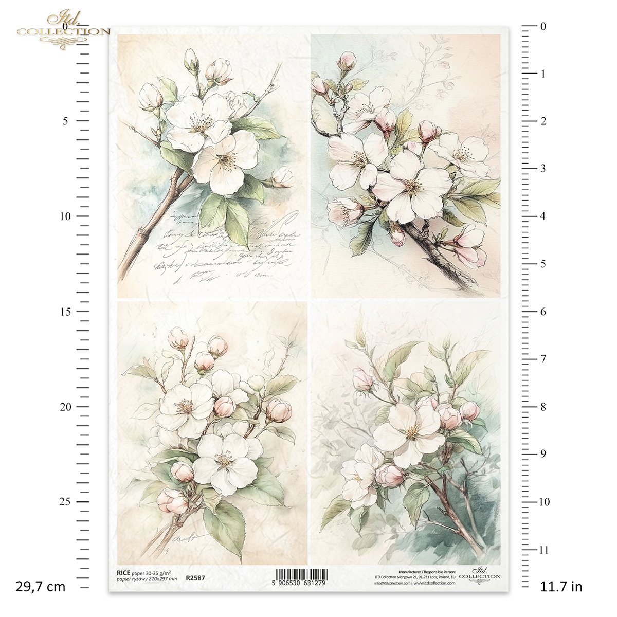 Rice paper R2587 * flowers