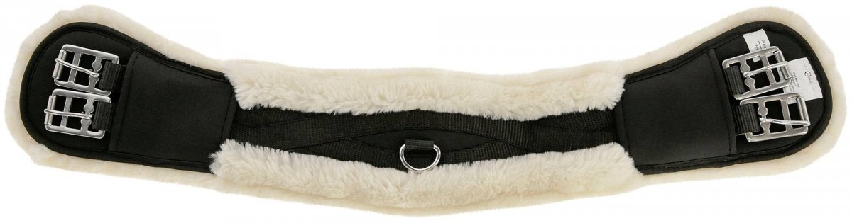 COVALLIERO Popręg ujeżdżeniowy ze sztucznym futrem
